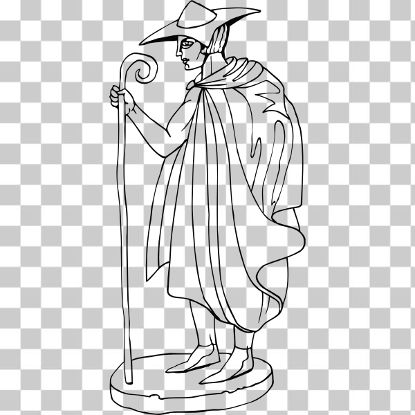 Free: SVG Statue drawing - nohat.cc