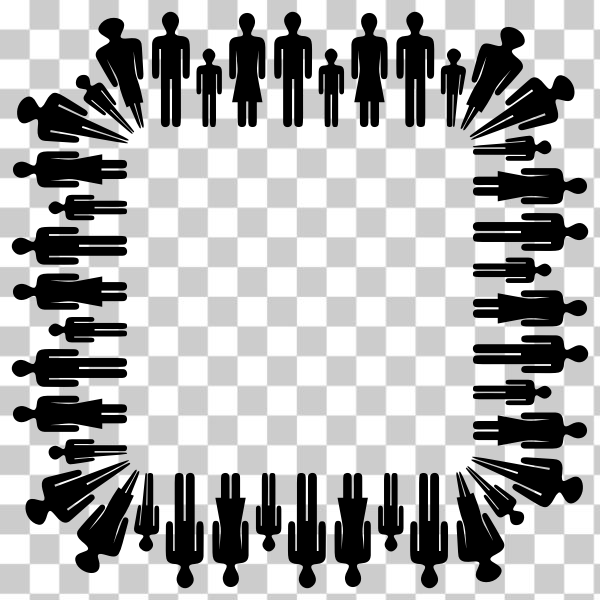 Free: SVG Stick figures frame - nohat.cc