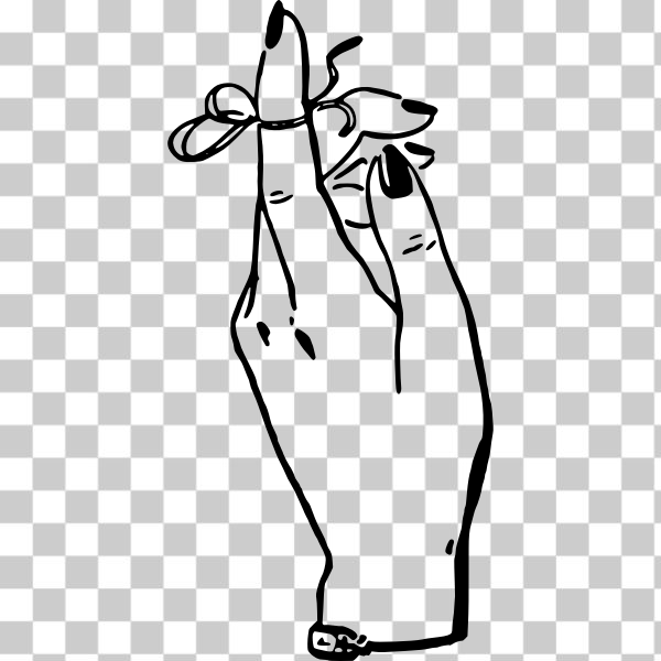 Free: SVG String around finger vector image - nohat.cc