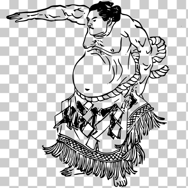 Free: SVG Sumo wrestler sketch - nohat.cc