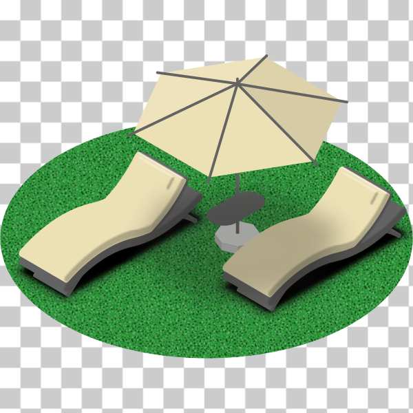 Free: SVG Sunbathing beds with a shade - nohat.cc