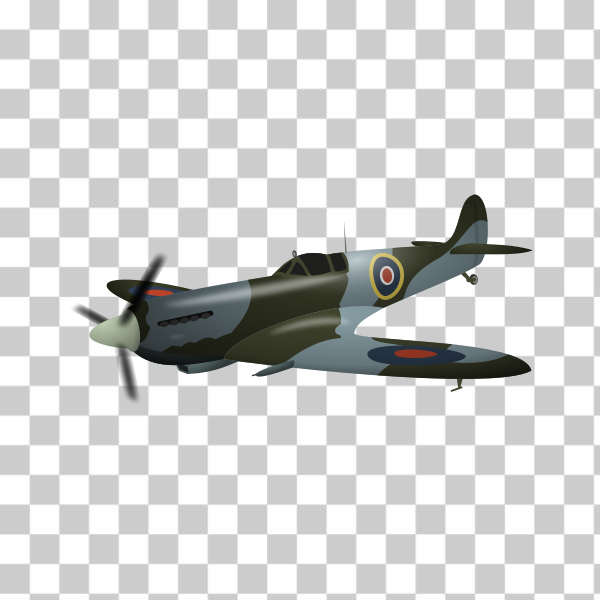 Free: SVG Supermarine Spitfire plane vector illustration - nohat.cc