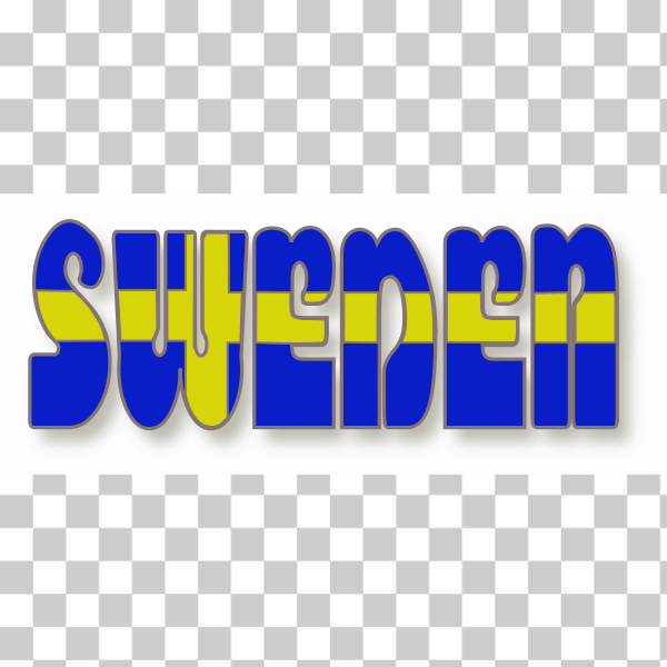 Free: SVG Swedish flag in the word Sweden - nohat.cc