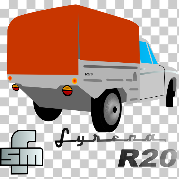 Free: SVG Syrena Pick-up Car Vector - nohat.cc