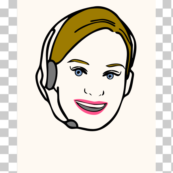 Free: SVG Telephone operator vector image - nohat.cc