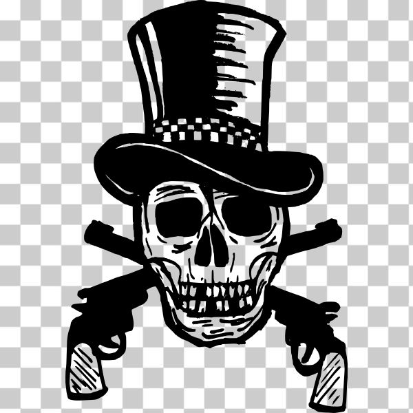 Free: SVG The gunfighter skull - nohat.cc