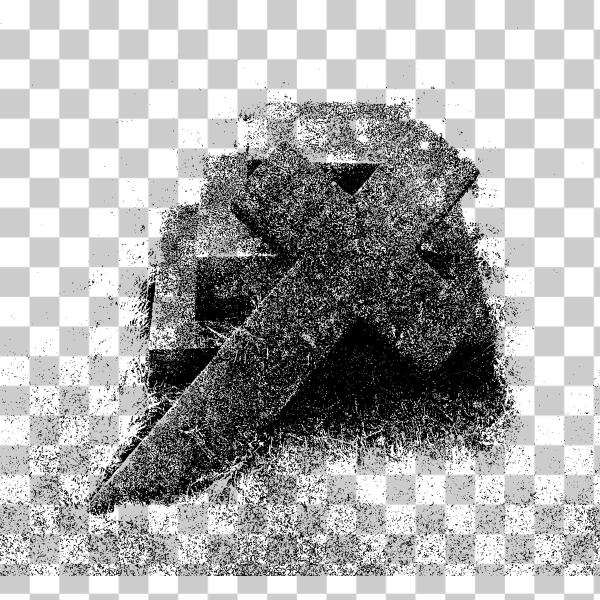 Free: SVG Tilted cross on a grave photocopy image - nohat.cc