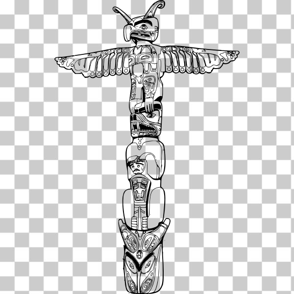 Free: SVG Totem pole vector graphics - nohat.cc