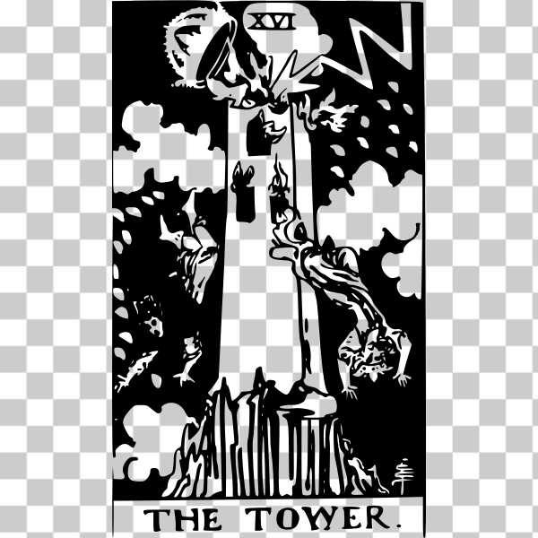 Free: SVG Tower tarot card - nohat.cc
