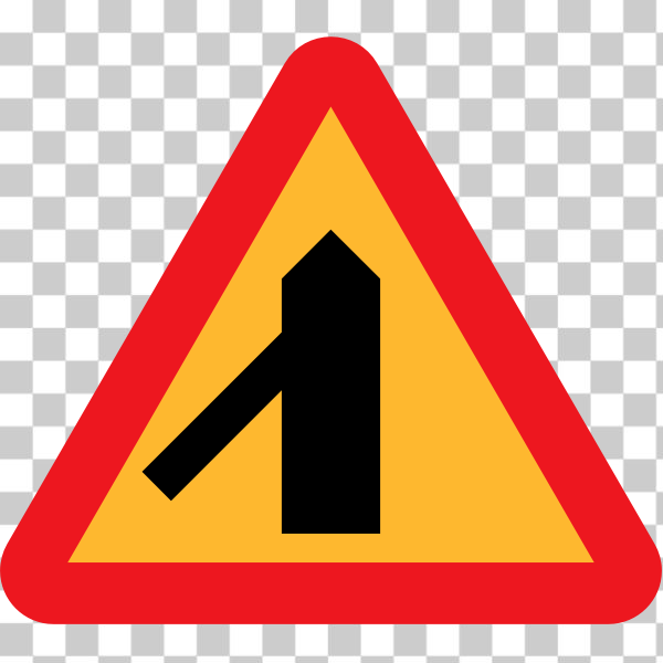 Free: SVG Traffic merging from left sign vector graphics - nohat.cc