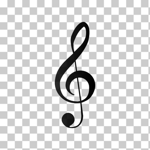 Free: SVG Treble clef vector clip art - nohat.cc