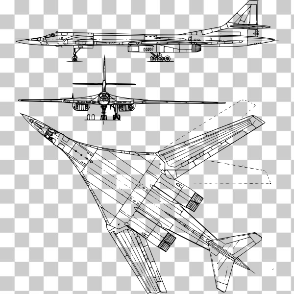 Free: SVG Tupolev 160 aircraft vector graphics - nohat.cc
