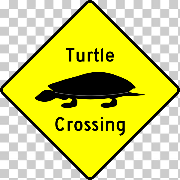 Free: SVG Turtle crossing caution - nohat.cc