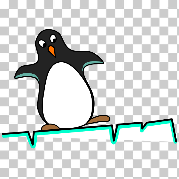 Free: SVG Tux on ice - nohat.cc