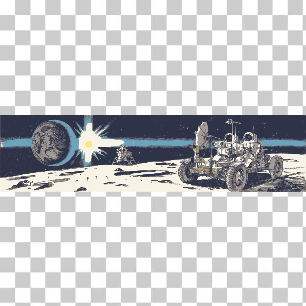 Free: SVG Two astronauts on the Moon vector illustration - nohat.cc