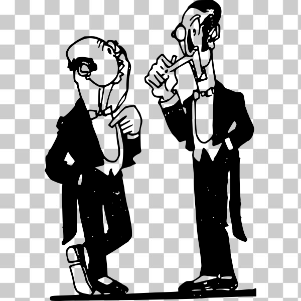 Free: SVG Two cartoon gents - nohat.cc