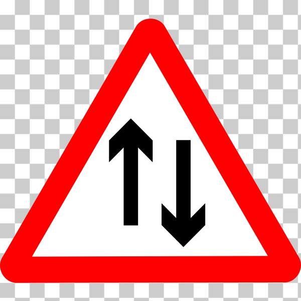Free: SVG Two way ahead road sign - nohat.cc