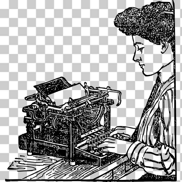 Free: SVG Typing lady - nohat.cc