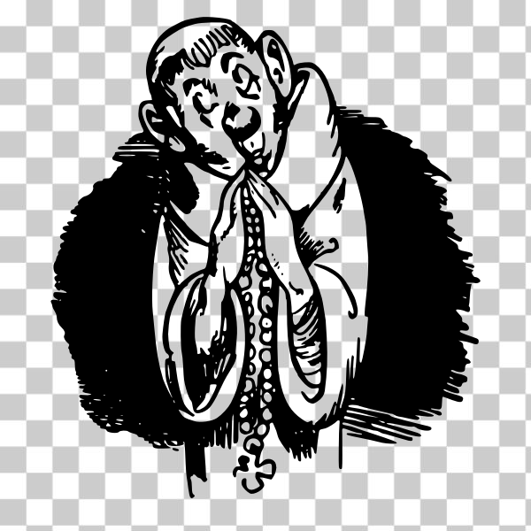 Free: SVG Ugly priest vector illustration - nohat.cc