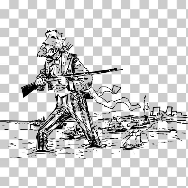 Free: SVG Uncle Sam with a gun - nohat.cc