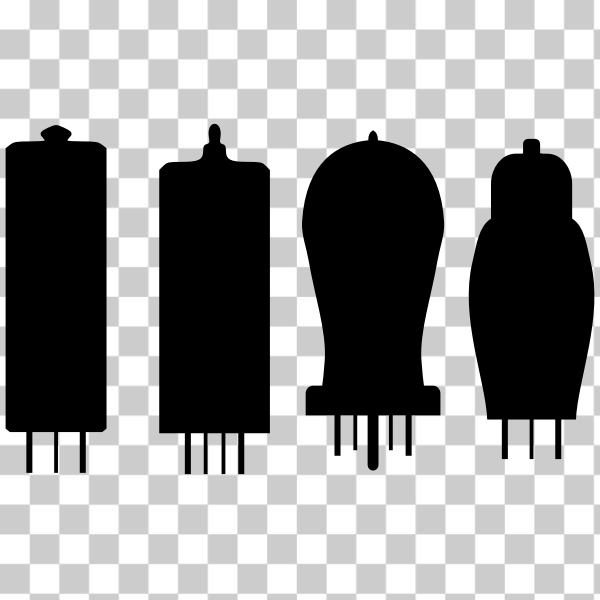 Free: SVG Vacuum tubes silhouette vector image - nohat.cc