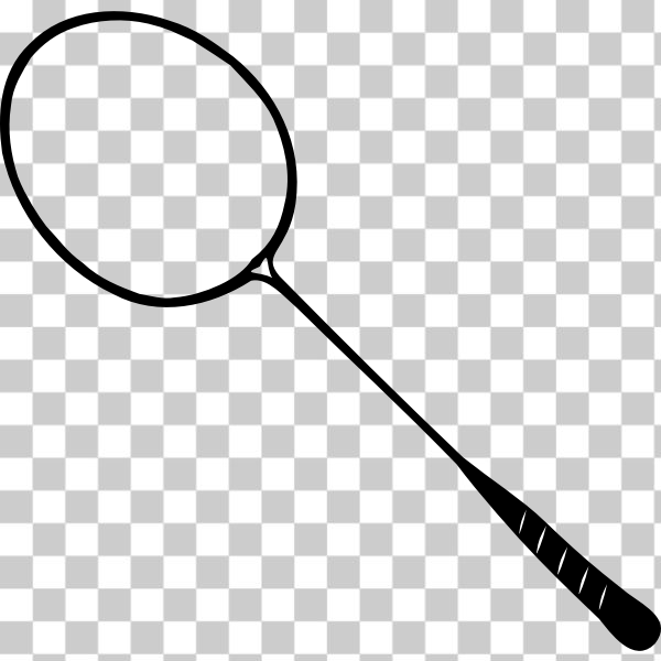 Free: SVG Vector black and white image badminton racket - nohat.cc