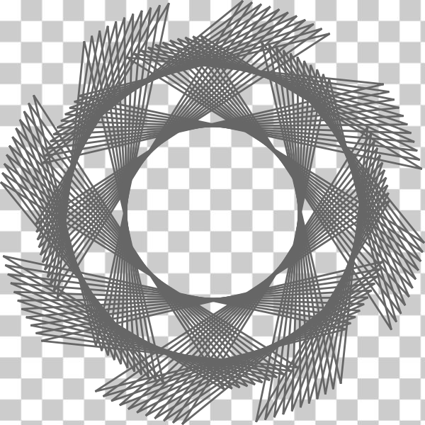 Free: SVG Vector clip art of bent lines in round circle pattern - nohat.cc