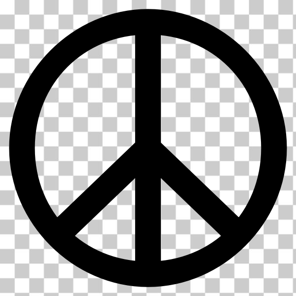 Free: SVG Vector clip art of black peace symbol - nohat.cc
