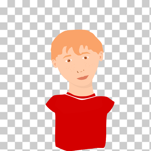 Free: SVG Vector clip art of boy with ginger hair - nohat.cc