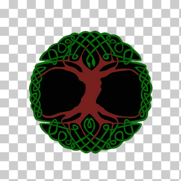 Free: SVG Vector clip art of colored Celtic tree - nohat.cc
