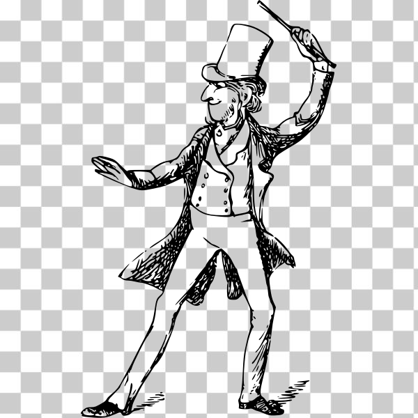 Free: SVG Vector clip art of conductor comic character - nohat.cc
