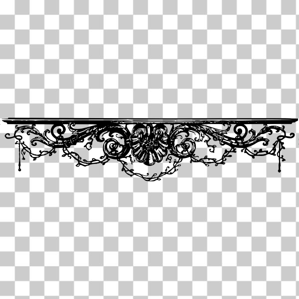 Free: SVG Vector clip art of curly divider bar - nohat.cc