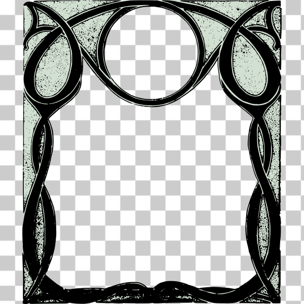 Free: SVG Vector clip art of curly lines frame - nohat.cc