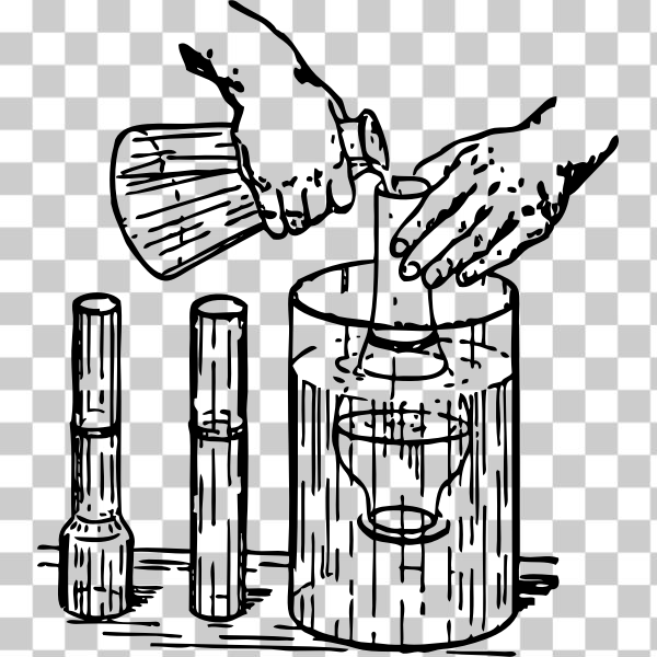 Free: SVG Vector clip art of displacement experiment - nohat.cc