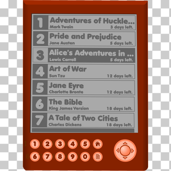 Free: SVG Vector clip art of e-book reader menu - nohat.cc