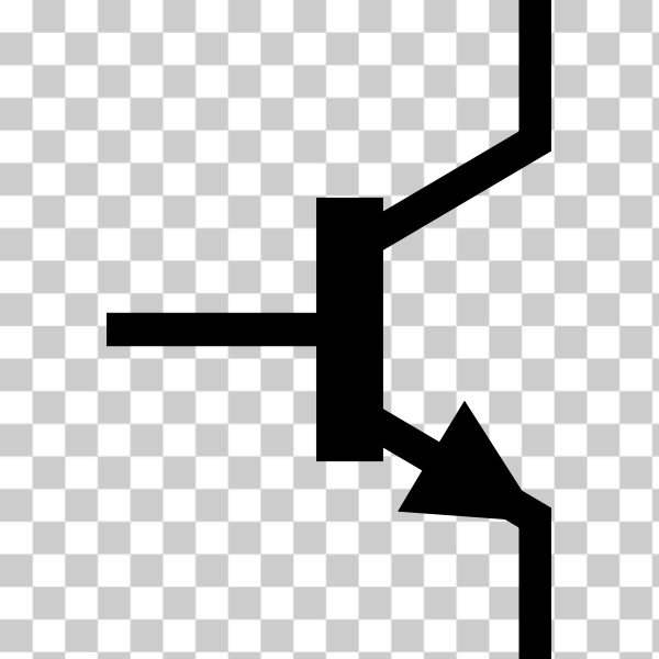 Free: SVG Vector clip art of IEC style NPN transistor symbol - nohat.cc