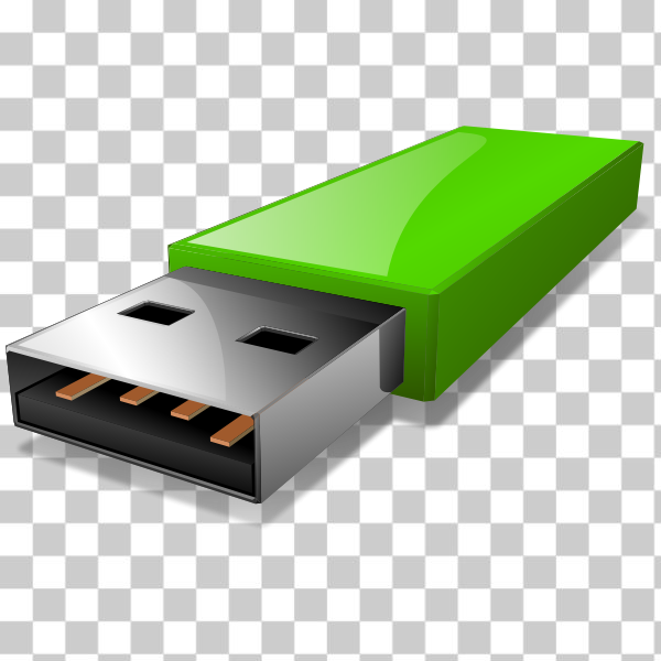 Free: SVG Vector clip art of portable green USB flash drive - nohat.cc