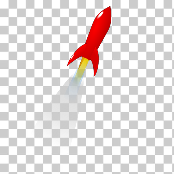Free: SVG Vector clip art of red cartoon rocket launched into space ...