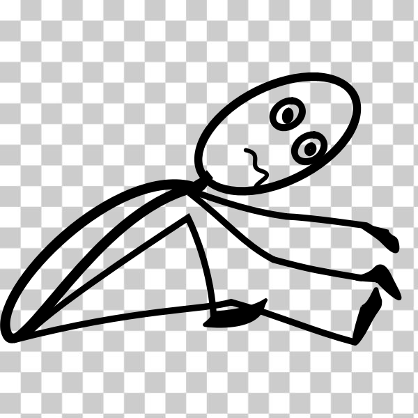 Free: SVG Vector clip art of stickman stretching - nohat.cc