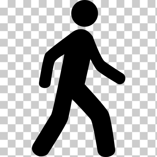 Free: SVG Vector clip art of walking man icon - nohat.cc