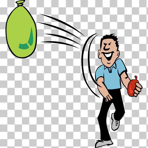 Free: SVG Vector clip art of water balloon fight - nohat.cc