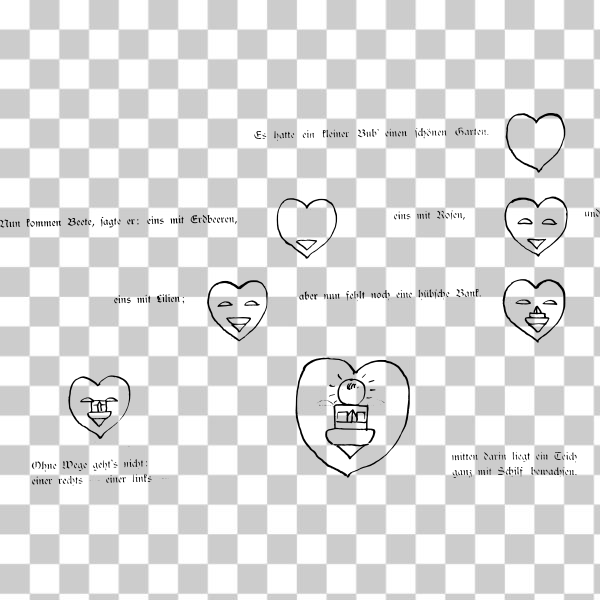 Free: SVG Vector clip art of weird hearts drawings set - nohat.cc