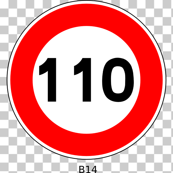 Free: SVG Vector drawing of 110 speed limitation traffic sign - nohat.cc