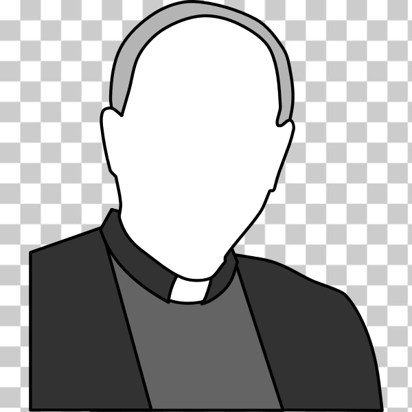 Free: SVG Vector drawing of a priest - nohat.cc