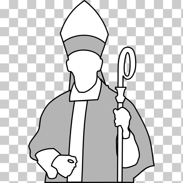 Free: SVG Vector drawing of Christian bishop - nohat.cc