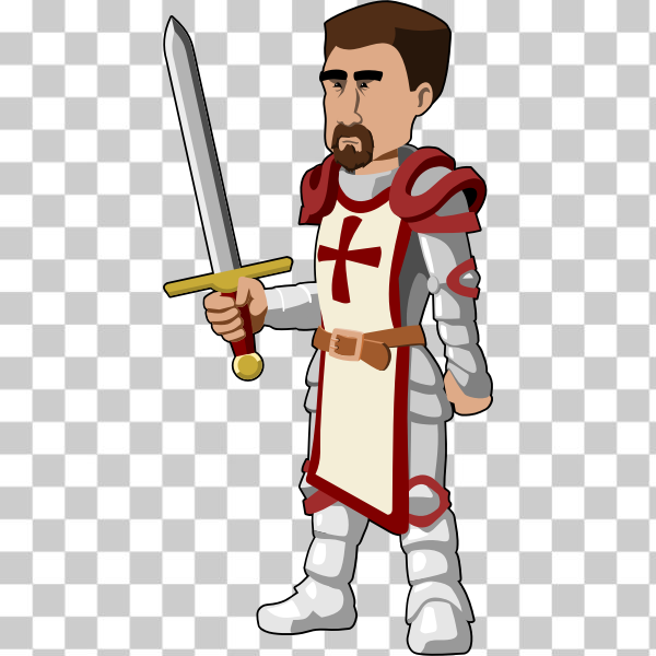 Free: SVG Vector drawing of computer game knight character - nohat.cc