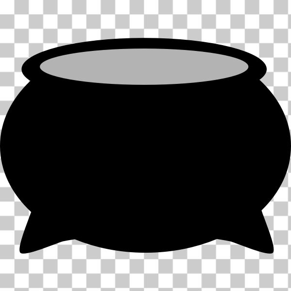 Free: SVG Vector drawing of empty black pot - nohat.cc