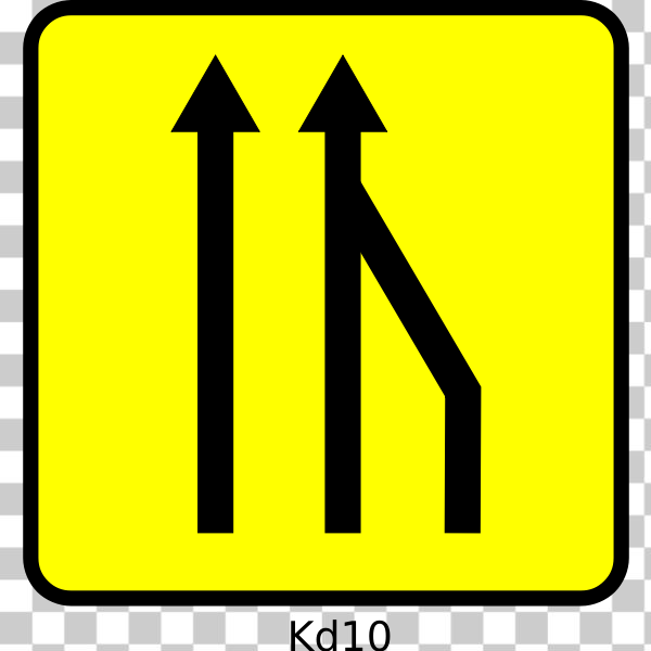 Free: SVG Vector drawing of far right lane reduction road sign in ...