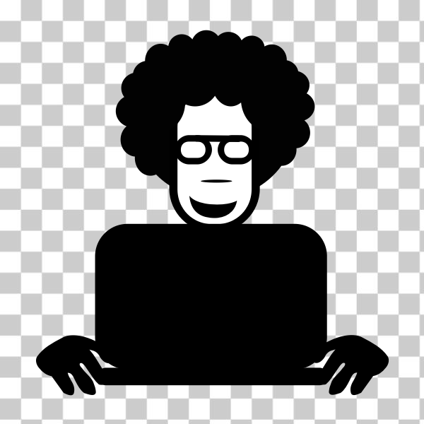 Free: SVG Vector drawing of female computer user icon - nohat.cc