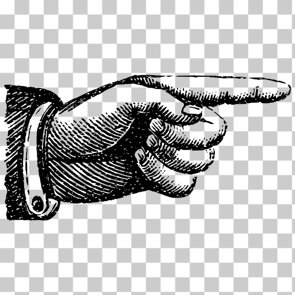 Free: SVG Vector drawing of finger pointing - nohat.cc